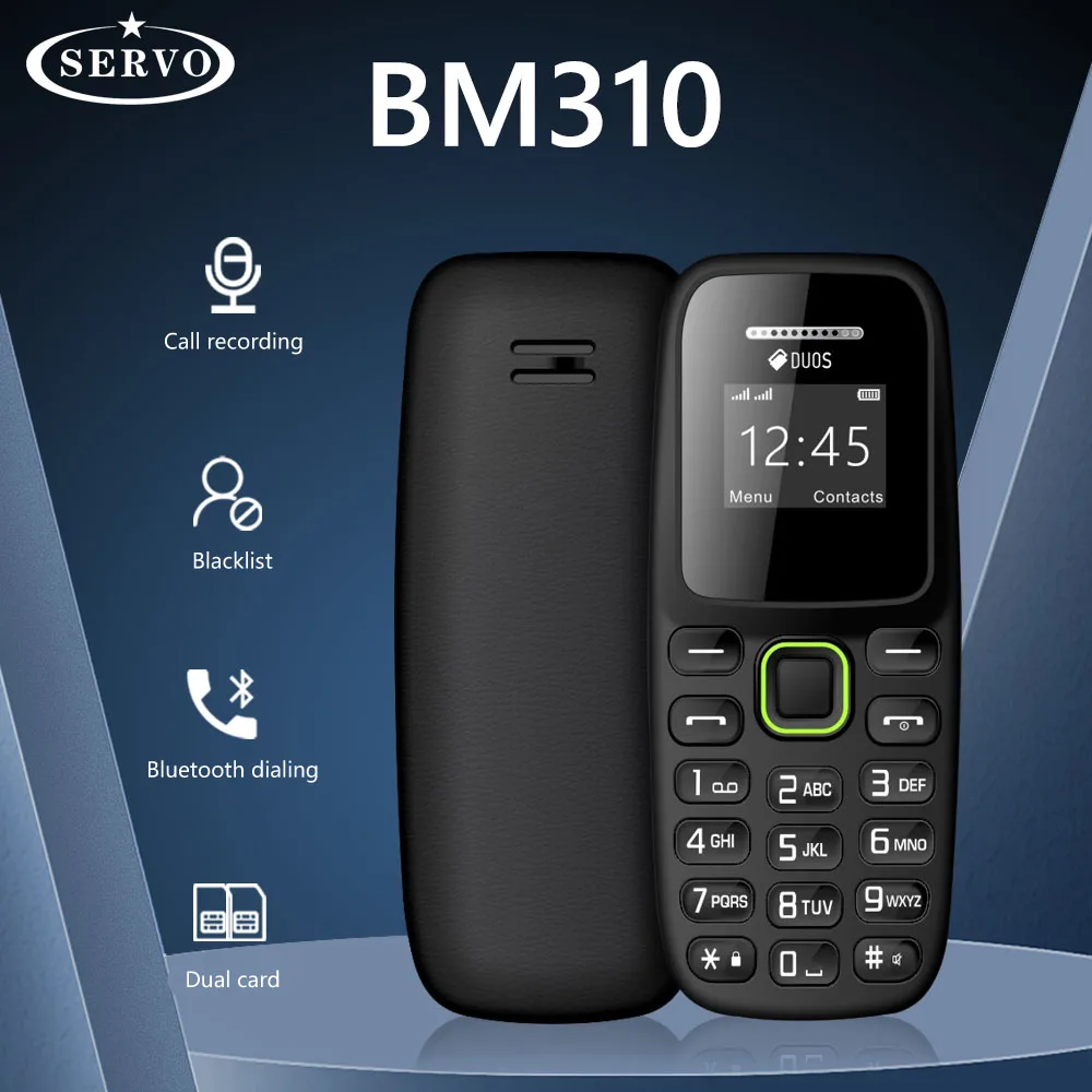 BM310 Super Mini Cell Phone GSM Dual SIM Card Lightweight Alarm Clock ...