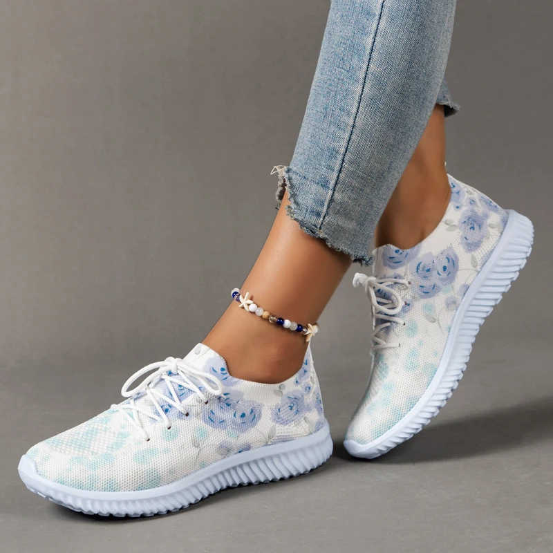 High-Quality-Women-Shoes-2023-New-Large-Size-Lace-Up-Flat-Sole-Casual ...