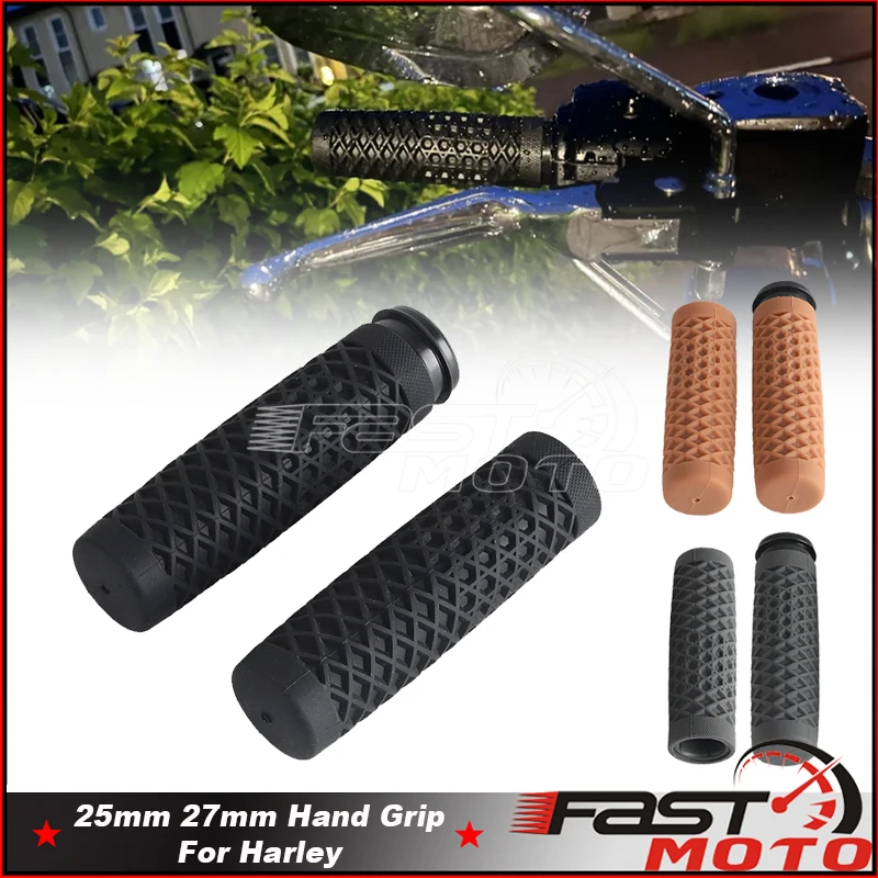 25-27mm-Handle-Hand-Grips-For-Harley-Touring-Street-Glide-Road-Softail ...