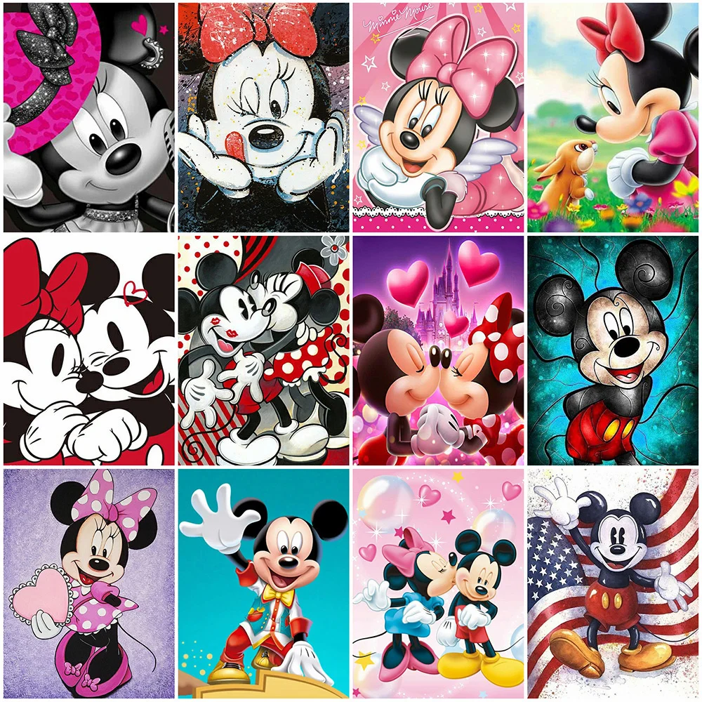 Disney-Painting-By-Numbers-Mickey-Mouse-With-Frame-Acrylic-Oil-Painting ...