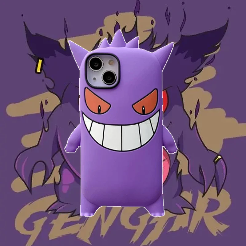 Funda-de-silicona-de-Pok-mon-Gengar-3D-para-IPhone-carcasa-protectora ...