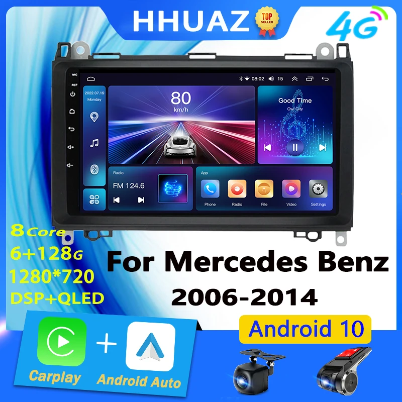 Radio con GPS para coche, reproductor con Android 10, Carplay, DSP, BT, B200 para Mercedes Benz ...