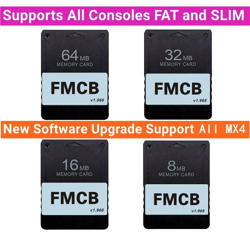 New-PS2-FMCB-Card-FMCB-v1-966-8M-16M-32M-64MB-Memory-Card-Supports-All ...