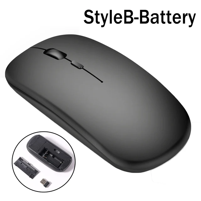 1600Dpi Wireless Mouse 2.4G Classic Rechargeable Mice Ultra-Thin Silent ...