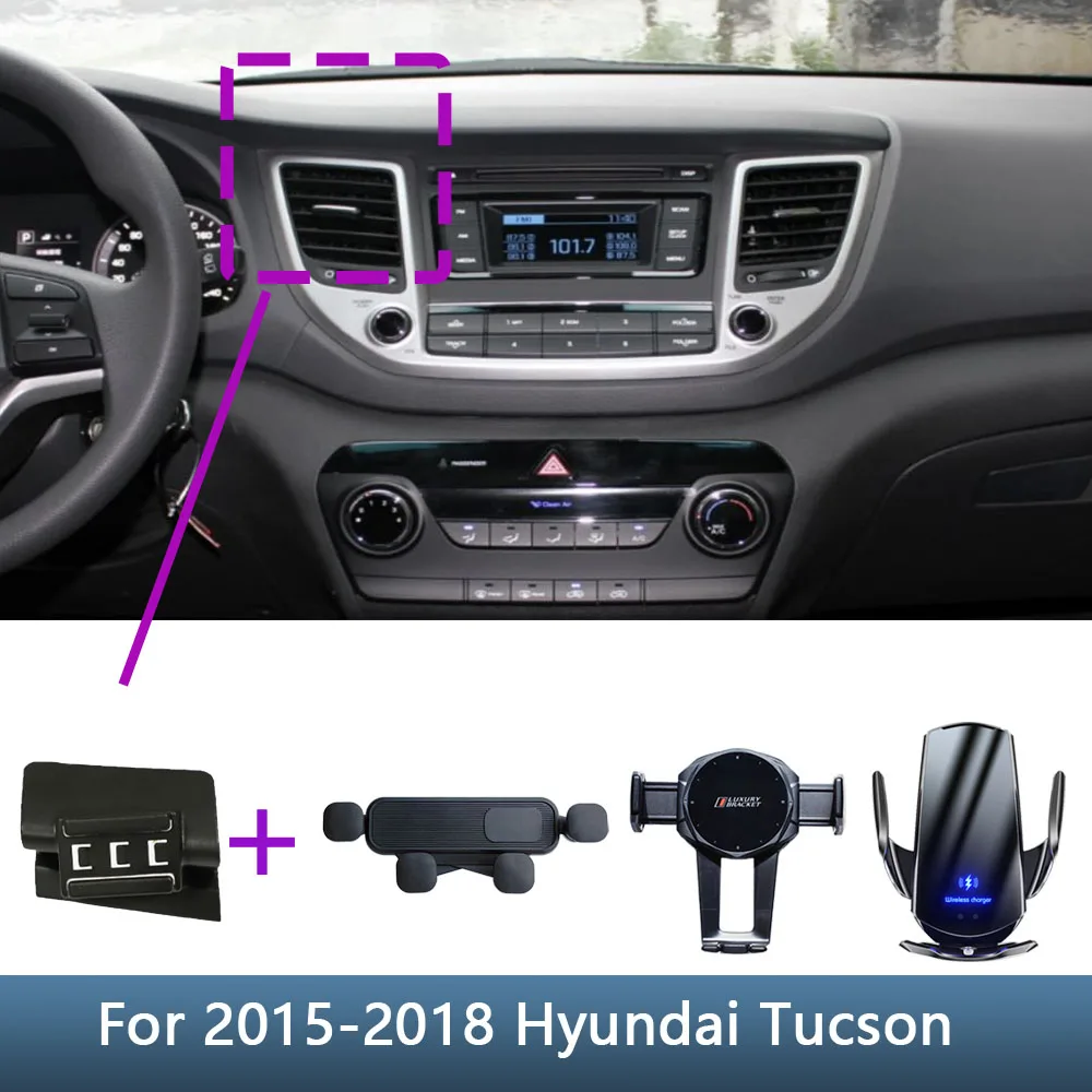 For-Hyundai-Tucson-2015-2016-2017-2018-Car-Phone-Holder-Special-Fixed ...