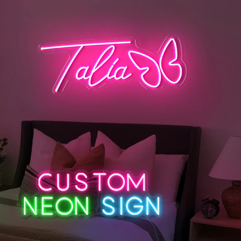 Aangepaste-Naam-Neon-Teken-Licht-Roze-Led-Letters-Diy-Game-Room-Kid ...