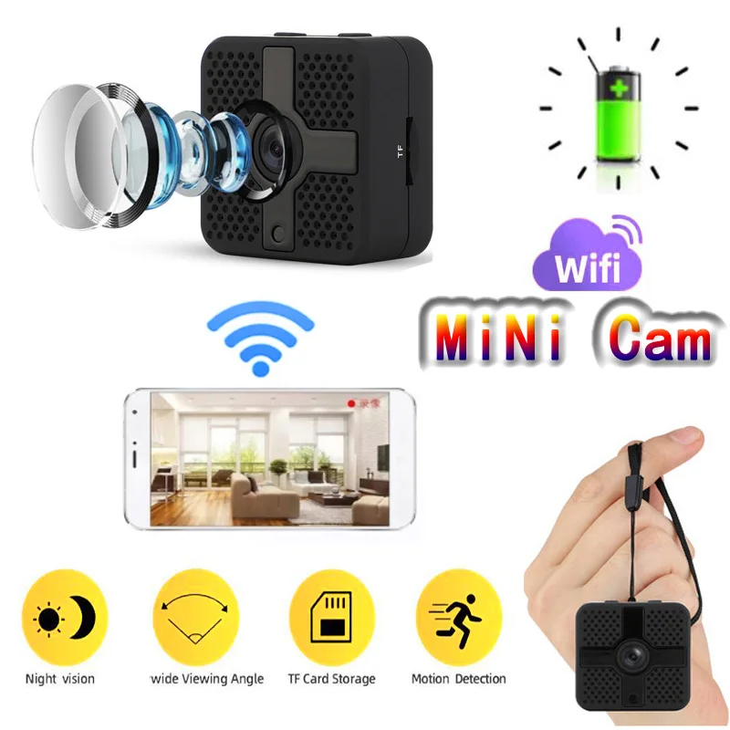 Smart ip cam P2P/AP Mini Wireless Wifi Network Camera Night Vision ...