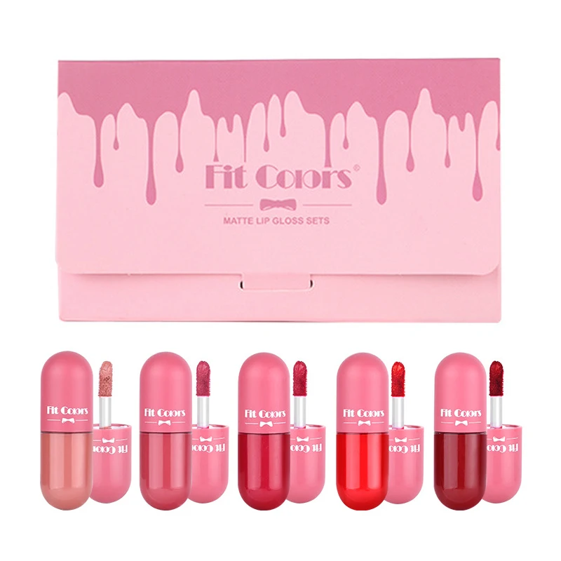 Fit-Colors-5-Color-Mini-Capsule-Matte-Liquid-Lipstick-Set-Waterproof ...