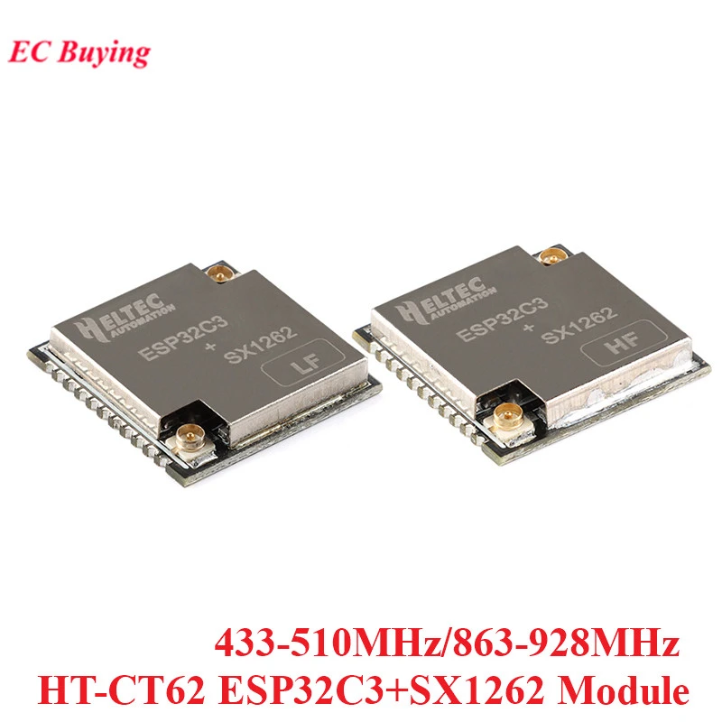 HT-CT62 ESP32C3+SX1262 Module WiFi Bluetooth-compatible BLE LoRa LoRaWAN Node Wireless Module ...