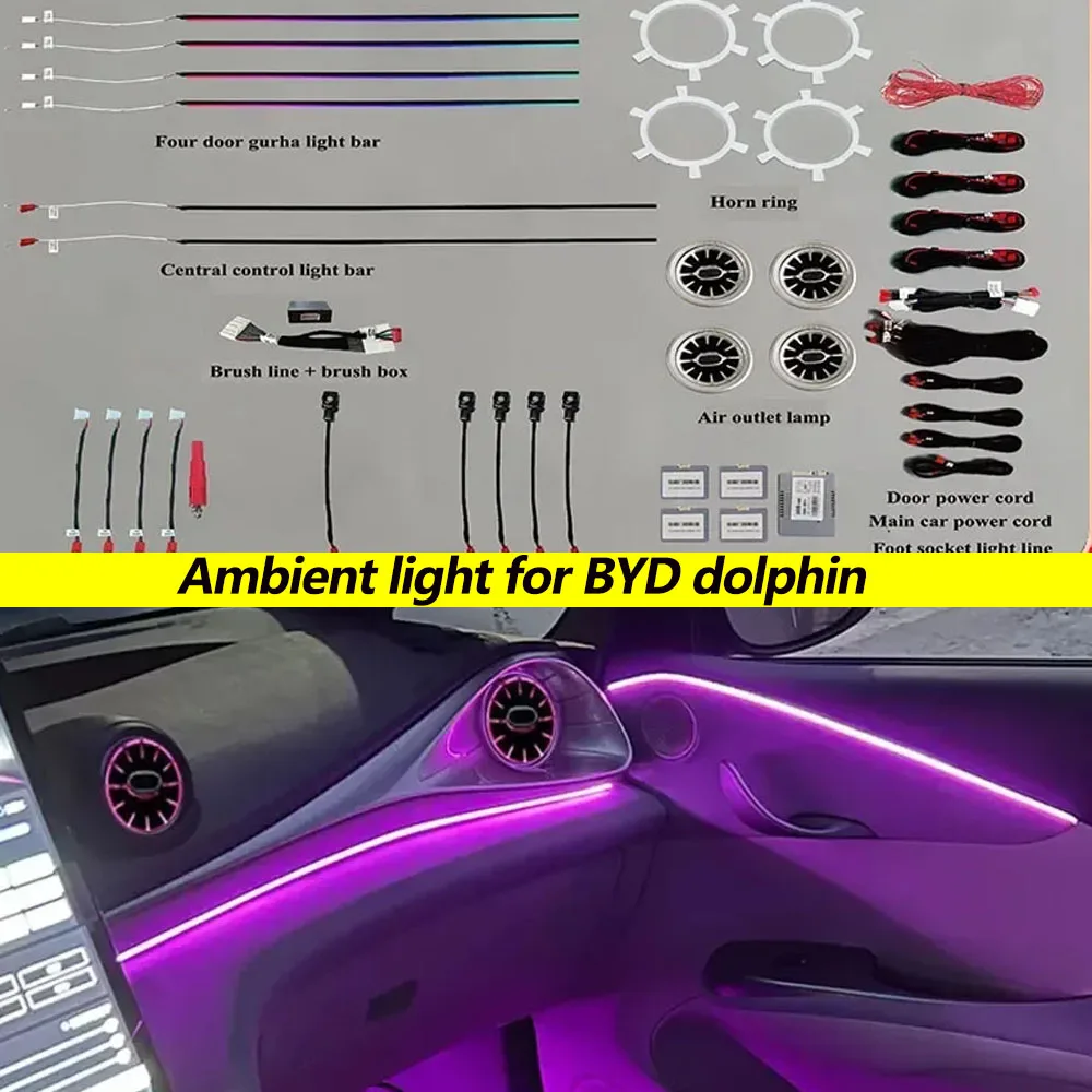 64-color-Ambient-light-for-BYD-dolphin-interior-air-vent-nozzle ...