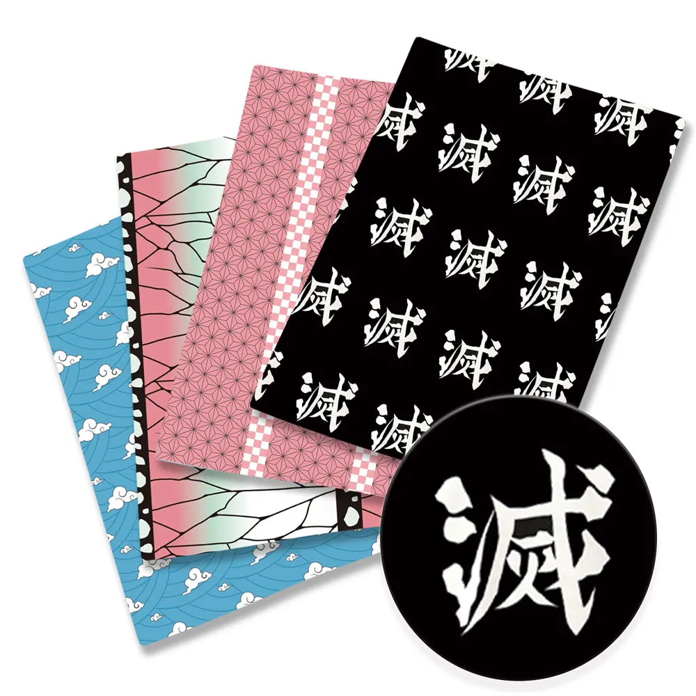 Demon-Slayer-fabric-Cartoon-Hot-DIY-140x50CM-Polyester-cotton ...