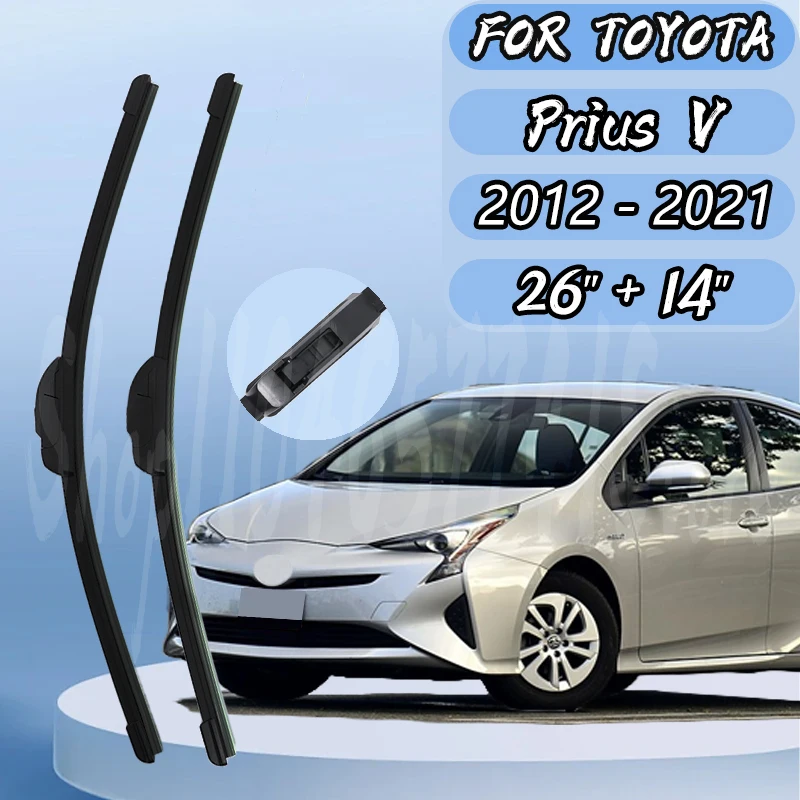 For TOYOTA Prius V 2012-2021 26" 14" Front Rear Wiper Blades Windshield ...