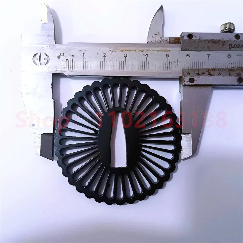 Tsuba-Handguard aço para Real japonês Samurai Katana, Guarda de Ferro ...
