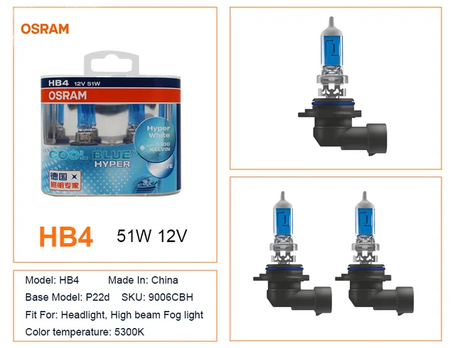Osram H15 Genuine Osram Cool Blue Intense NEXT-GEN Halogen Bulbs – H1 ...