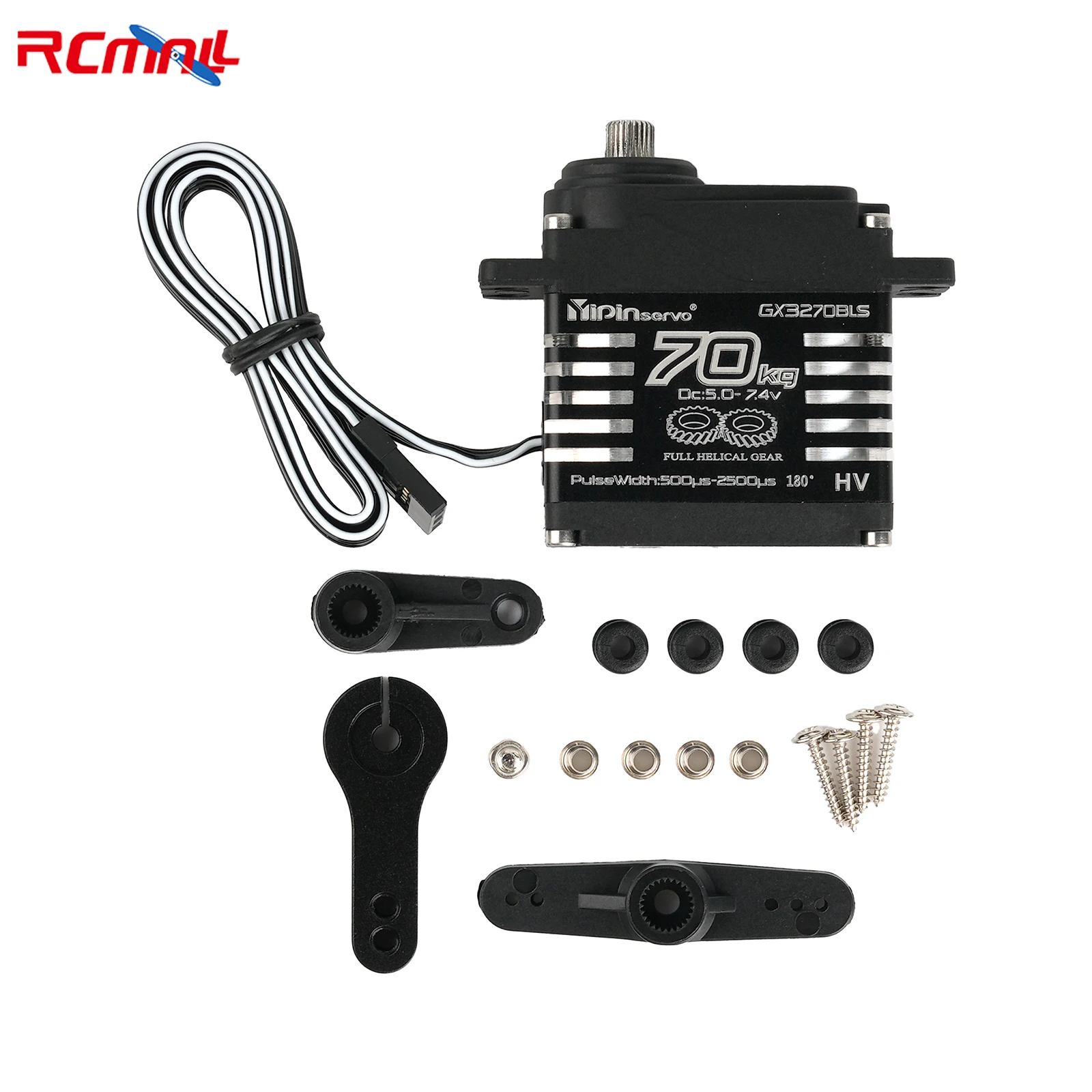 YP3270BLS 70KG High Torque High Voltage Metal Gear Digital Servo IP68 ...