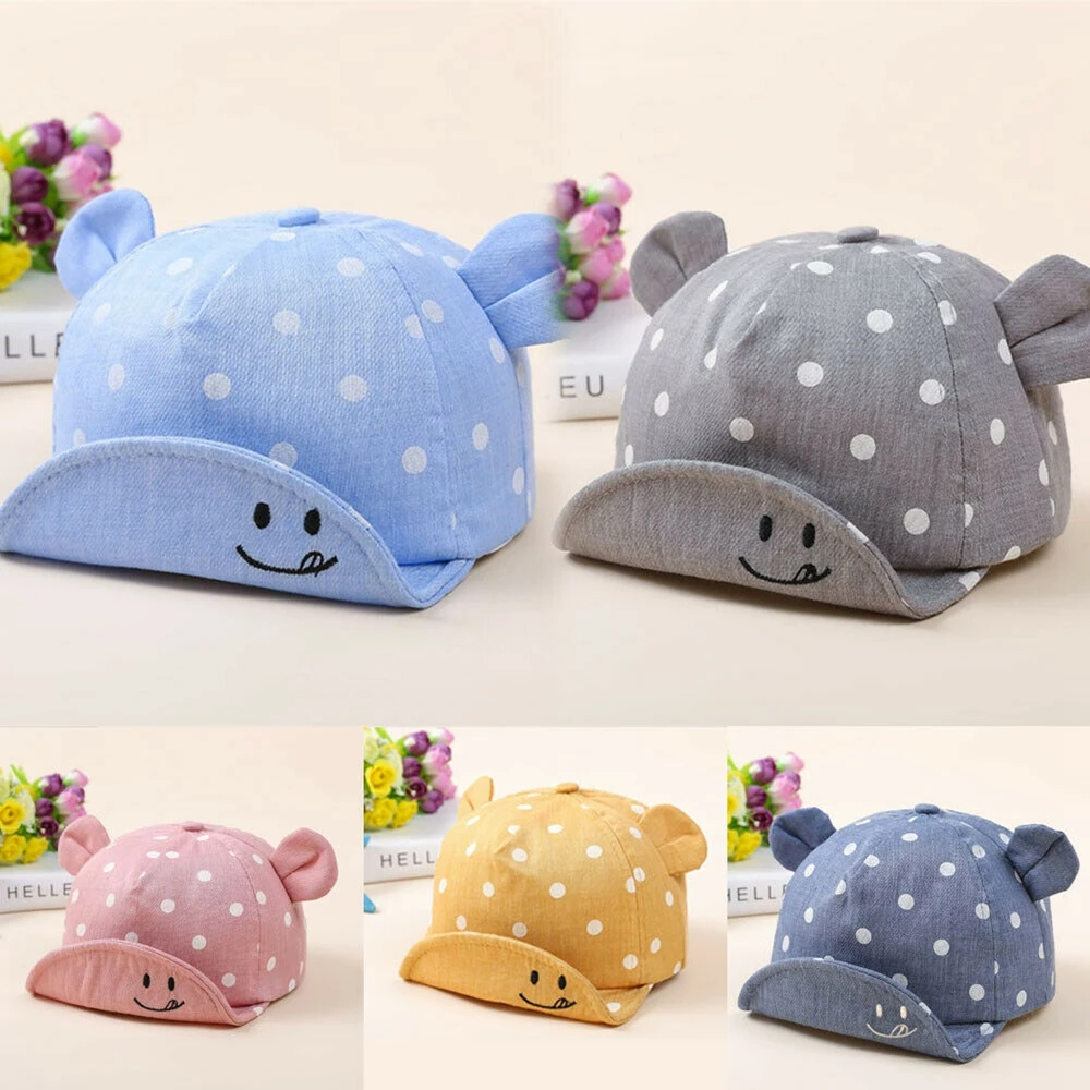 Toddler Baby Kids Sun Hat Cap Boys Girls Baseball Brim Ear Hats Cute 8 ...