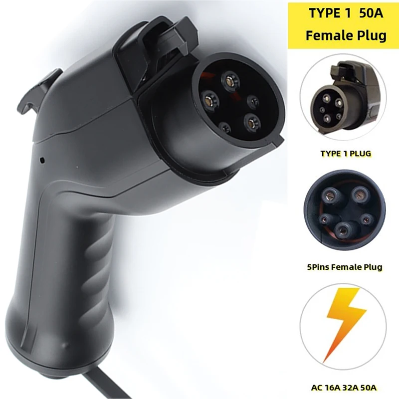Type1 plug EV Charger Adapter J1772 Female Plug 16A 32A 50A AC Electric ...
