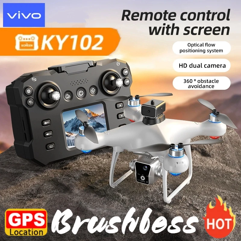 VIVO KY102 MAX Drone Professional 8K Aerial HD Dual Camera Screen ...