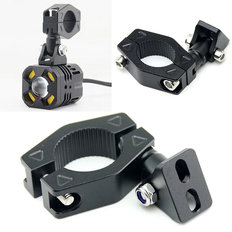 Motorcycle-LED-Headlight-Mounting-Bracket-Spotlight-Clamps-Support ...