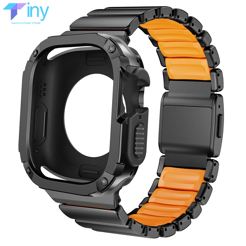 Strap+Case for Apple Watch Ultra 3 2 49mm Titanium Metal Band for ...