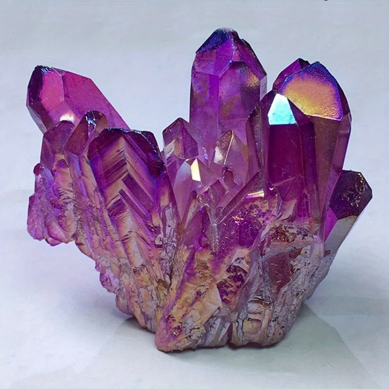 Natural-Purple-Aura-Quartz-Cluster-Crystal-Titanium-VUG-Specimen-Chakra ...