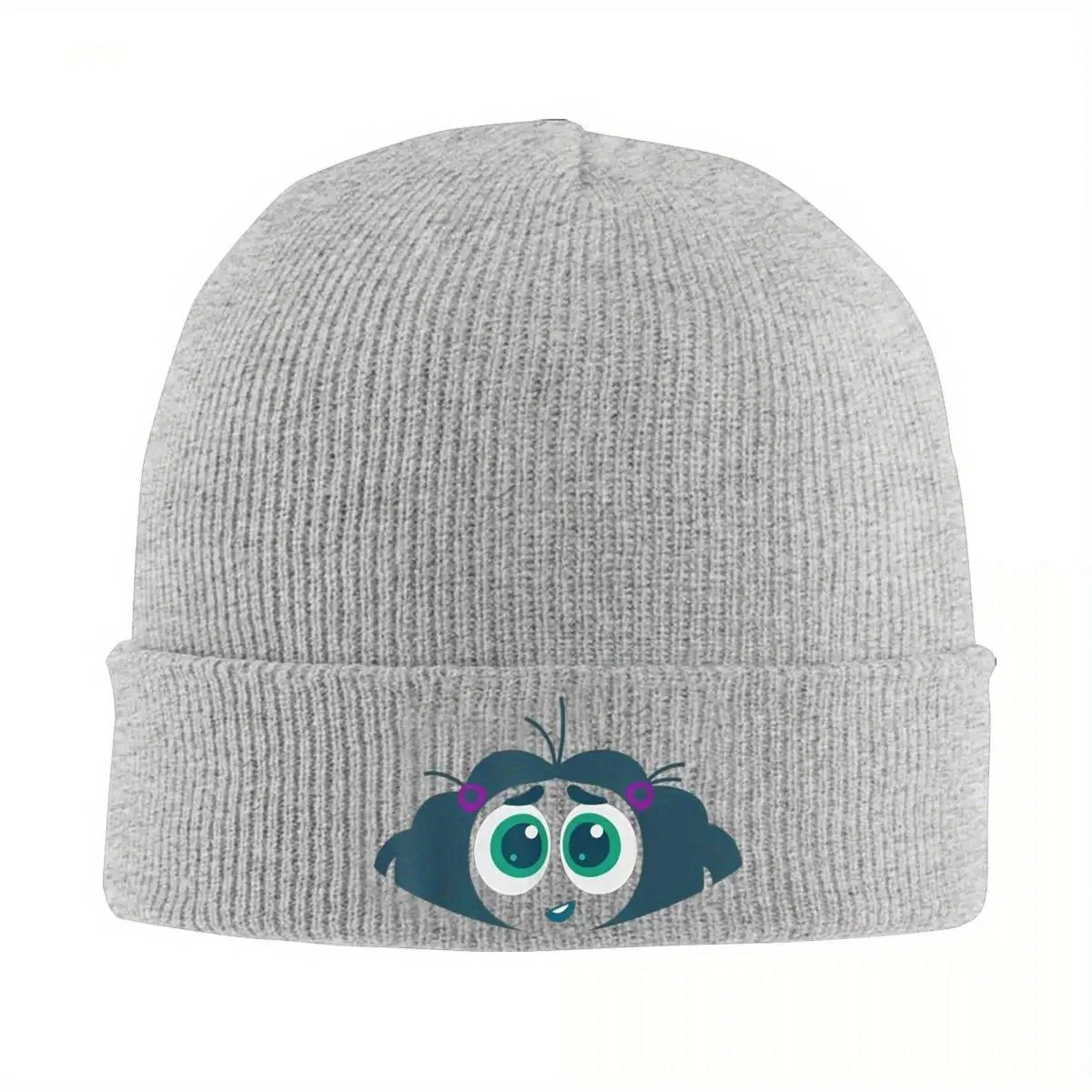 Inside Out Envy Costume Big Face Knitted Hat Autumn Winter Skullies ...