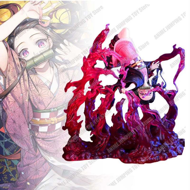 Demon Slayer Kamado Nezuko Figures Anime Figure Somersault Pvc Statue ...