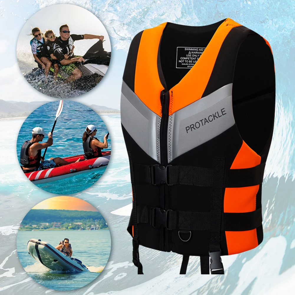 Neoprene-Life-Vest-Fishing-Water-Ski-Vests-Lightweight-Safety-Buckle ...