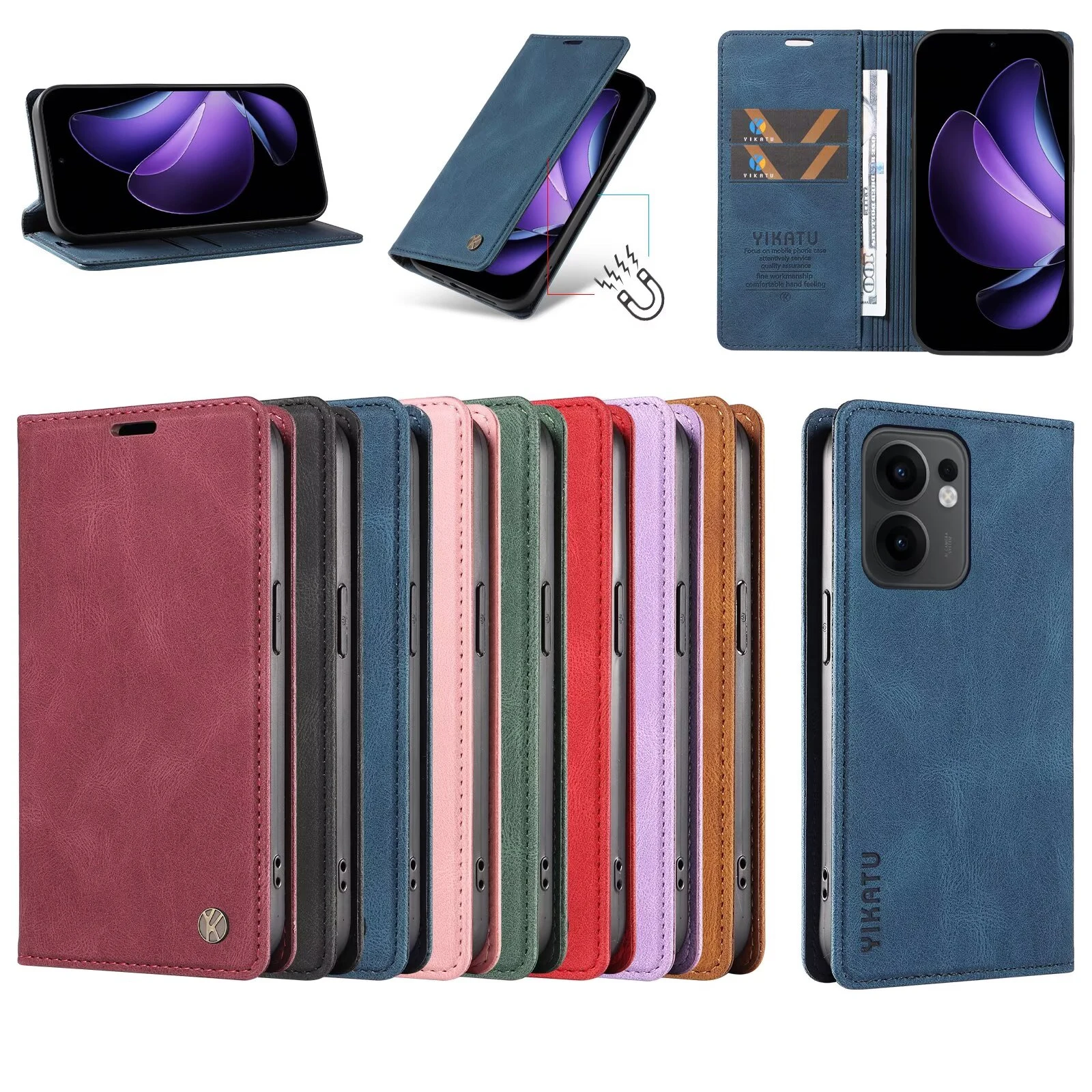 Wallet Leather Case For OPPO A60 5G A58 A57S A57 A55 A54S A54 4G A40 ...