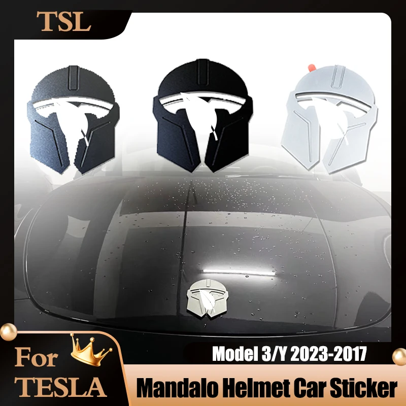 2023-Tesla-Model-Y-Front-Car-Sticker-Metal-Aluminum-Alloy-Mandalorian ...