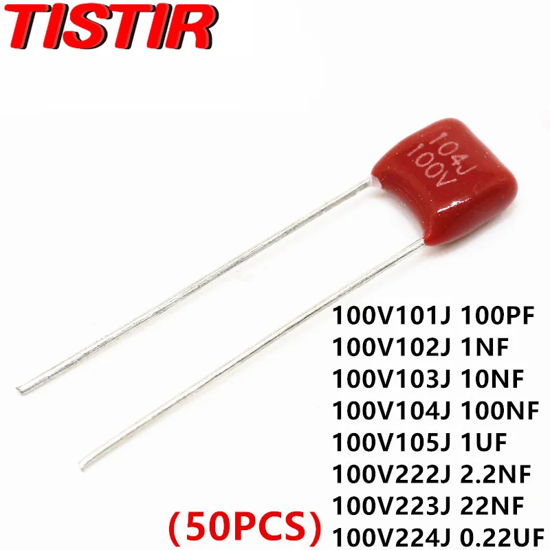 100PCS-100V-101J-102J-103J-104J-105J-222J-223J-472J-473J-221-0-01UF-0 ...