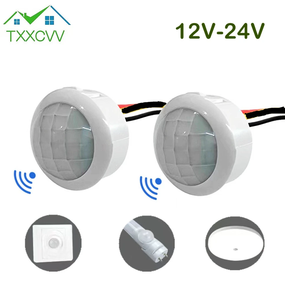 TxxCvv Pir Infrared Motion Automatic Light Sensor IR Detector Switch 9V ...