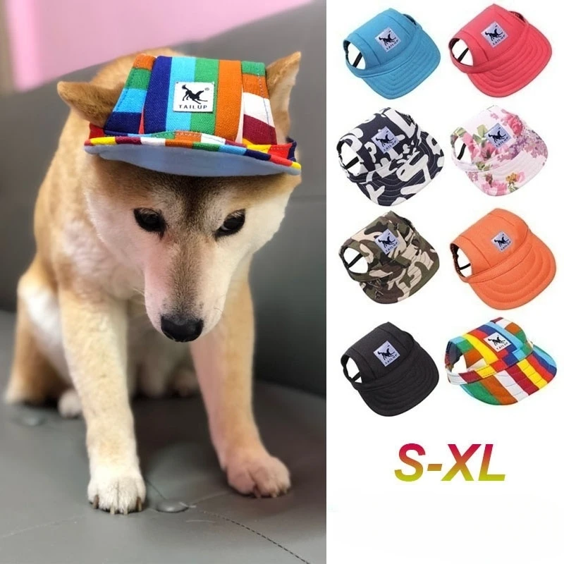 Fashion Cotton Pet Dog Cap Hat Canvas Sunscreen Hat Casual Breathable ...