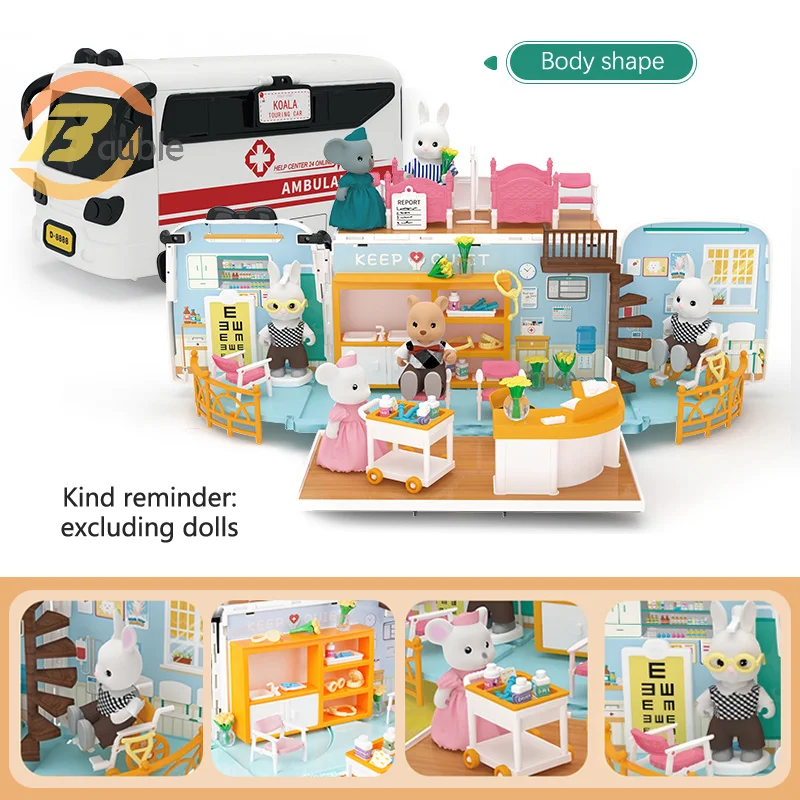 Transformation-Ambulance-Dollhouse-Urgent-Ambulance-Toys-Can-Open ...