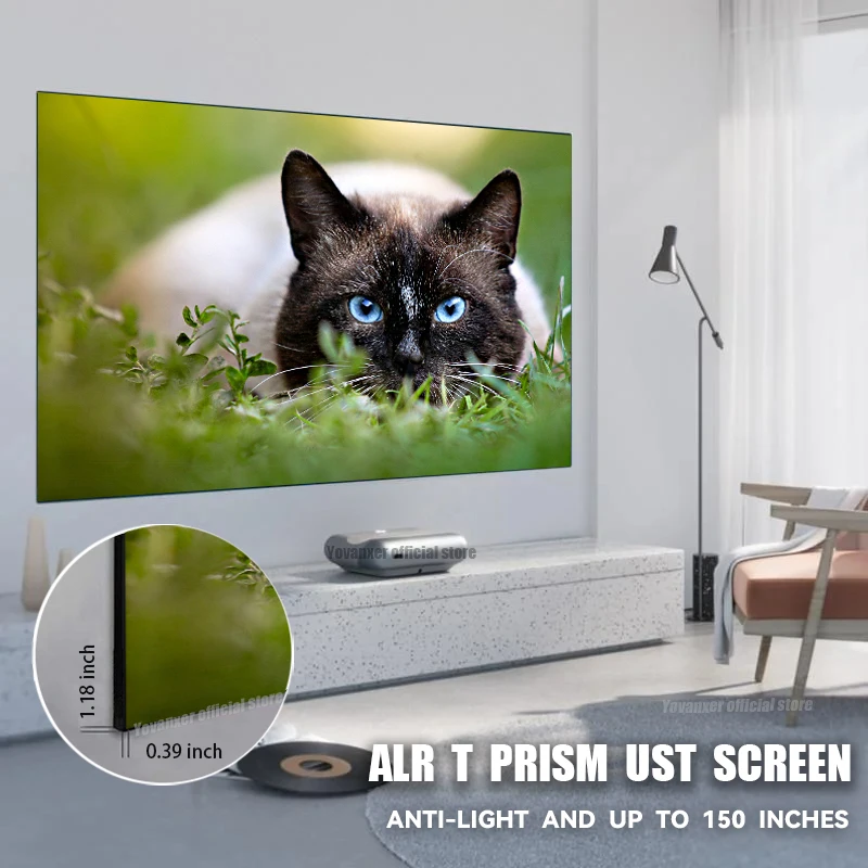 Super-150-Inches-Max-ALR-UST-Fixed-Frame-Projection-Screen-T-Prism ...