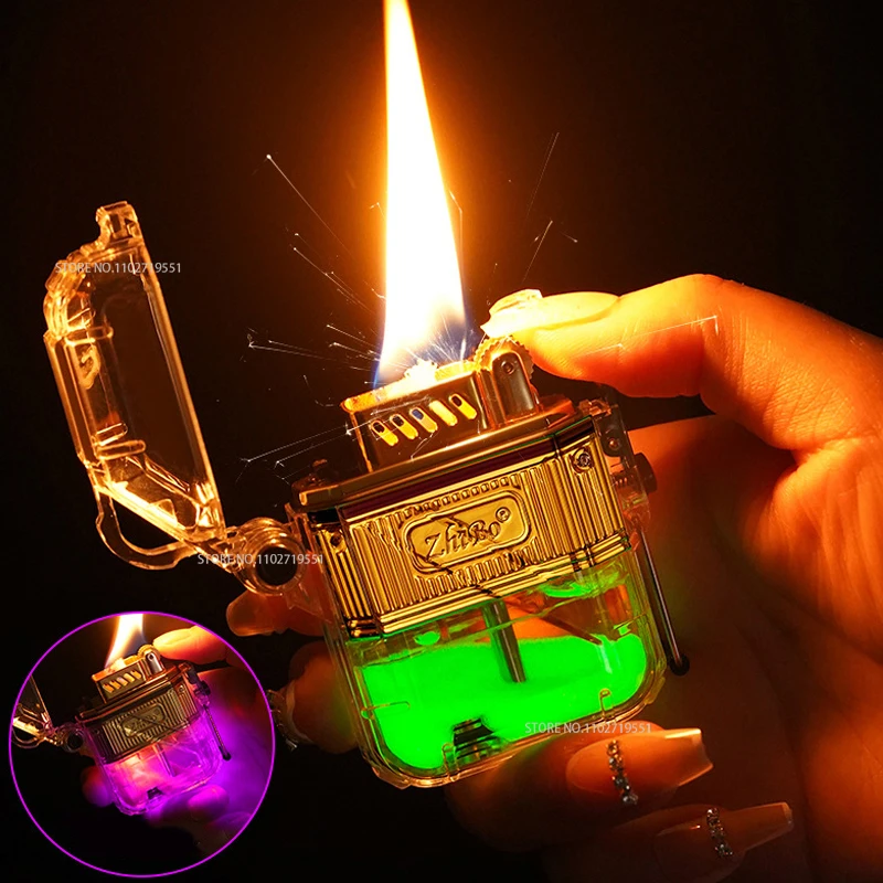 New-unusual-lighter-quicksand-LED-flashlight-lighter-electronic ...