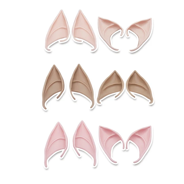1 Pair Latex Elf Ears Simulation Harmless And Soft Vampire Ear Prop ...
