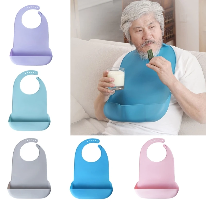 Large-Size-Adult-Silicone-Bib-Elderly-Eating-Bib-Waterproof-Burping ...