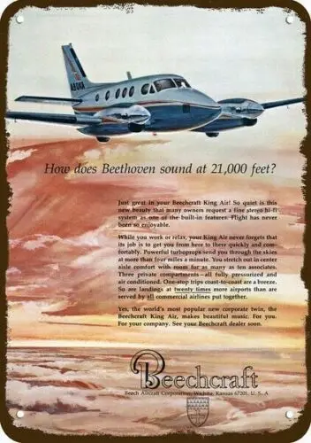 1n,1967 BEECHCRAFT KING AIR Turboprop Airplane DECORATIVE REPLICA METAL ...