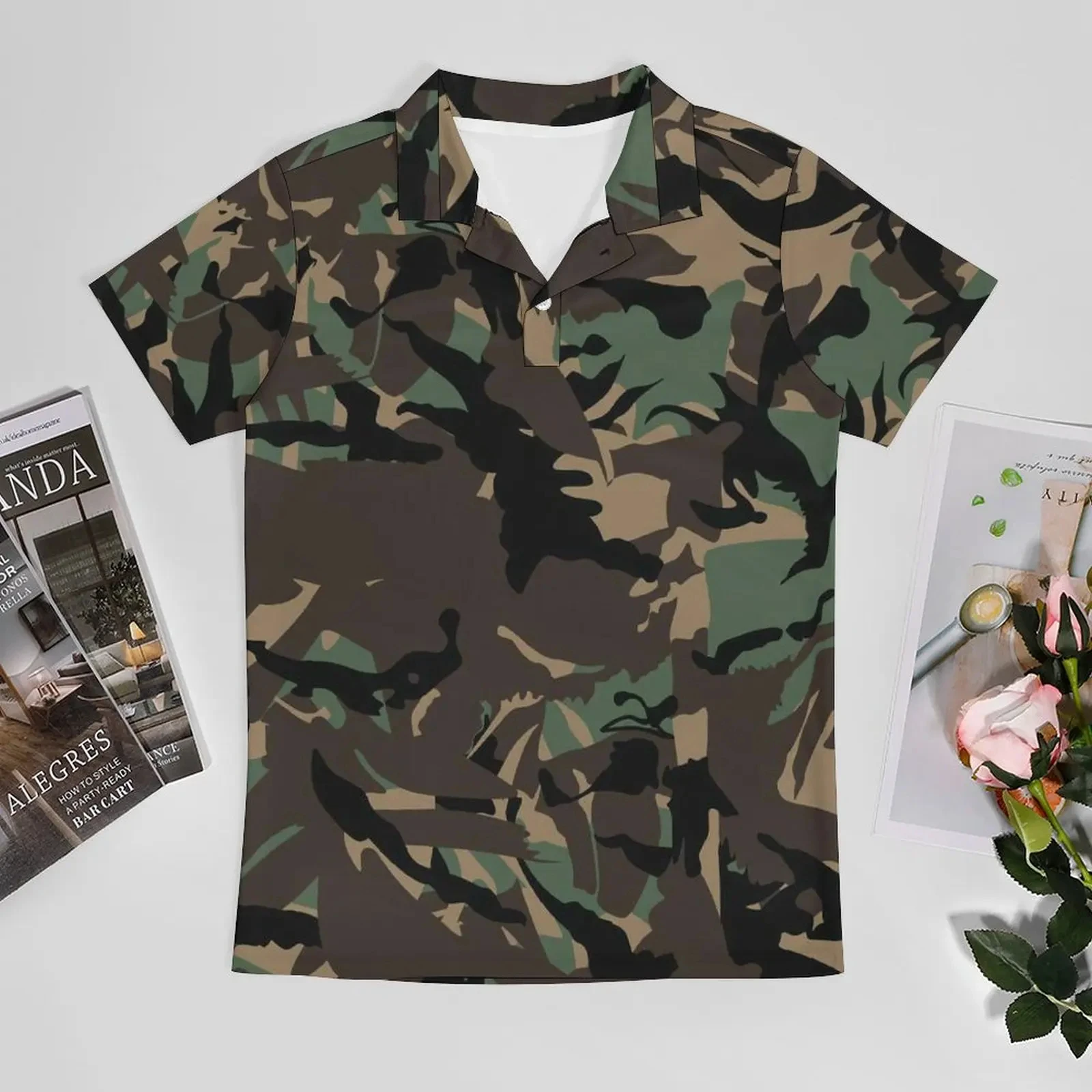 Fashion-Camouflage-Graphic-Polo-Shirts-For-Men-Clothes-sport-Camo-POLO ...