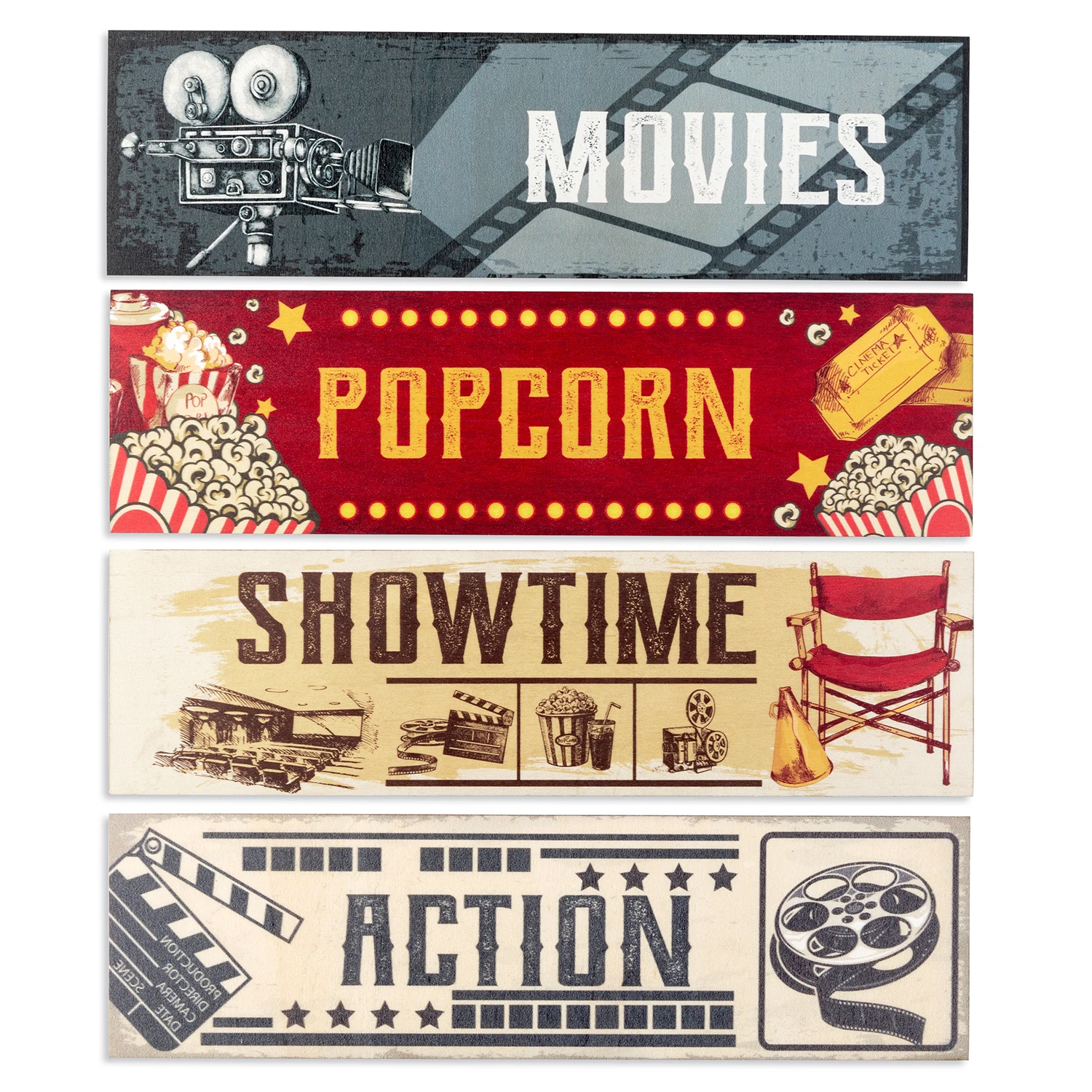 Vintage-Movie-Wooden-Signs-For-Teens-Club-Cave-Garage-Home-Theater-Wall ...