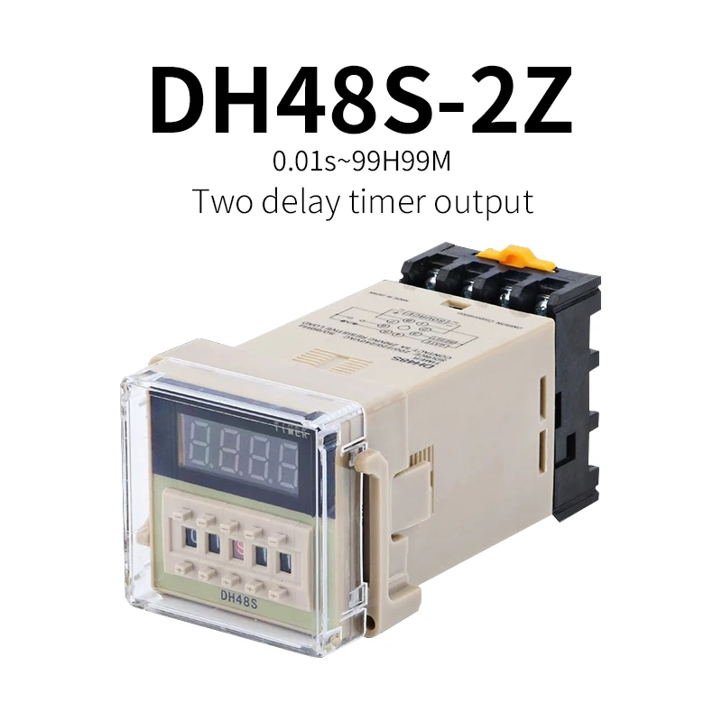 Digital LED Programmable Timer Relay Switch DH48S-2Z 0.01S-99H99M With ...