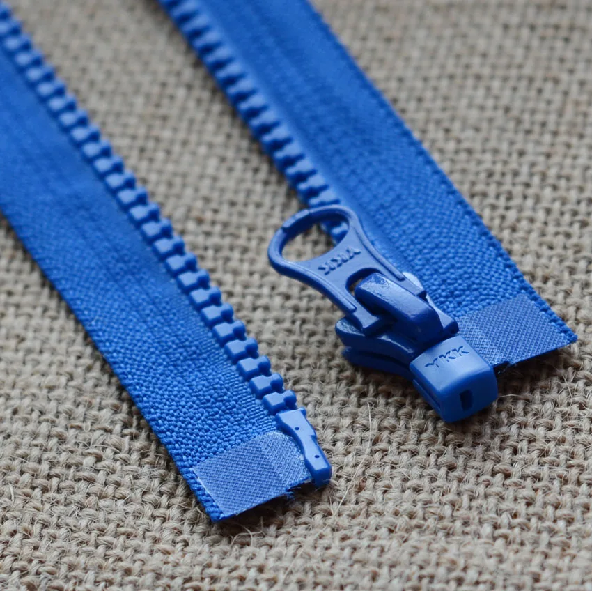 YKK resin zipper No. 5 resin single opening sapphire blue zipper 40 100cm coat plastic placket ...