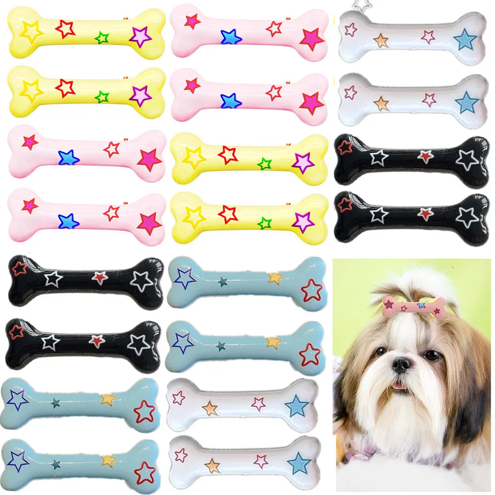 Stars-Print-Pet-Dog-Hair-Clips-Fashion-Dog-Hairpin-Cute-Decoration ...