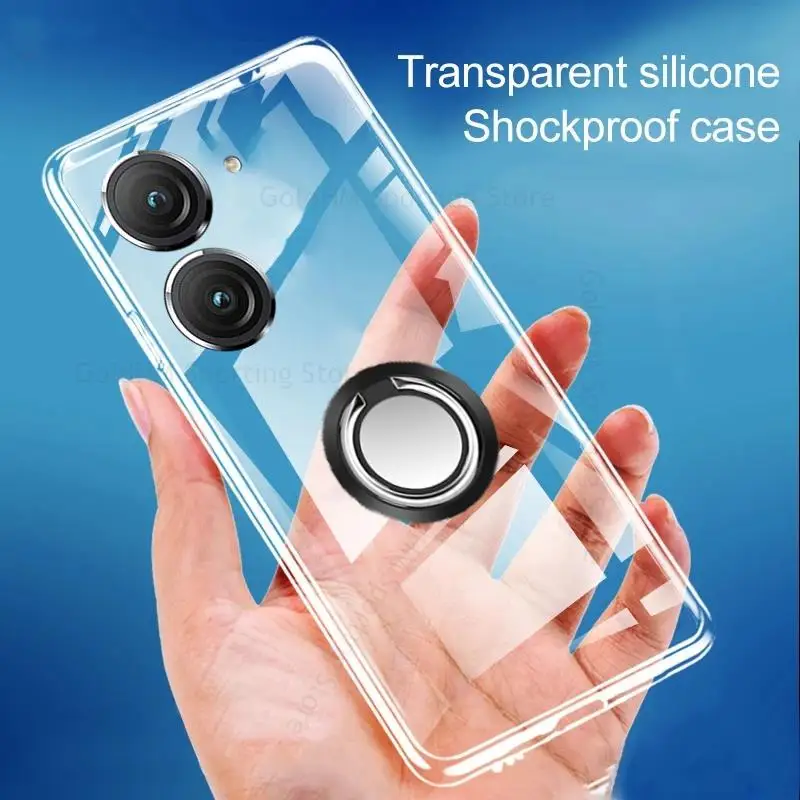 For-Asus-Zenfone-9-Crystal-Transparent-Silicone-Soft-Case-Funda-For ...