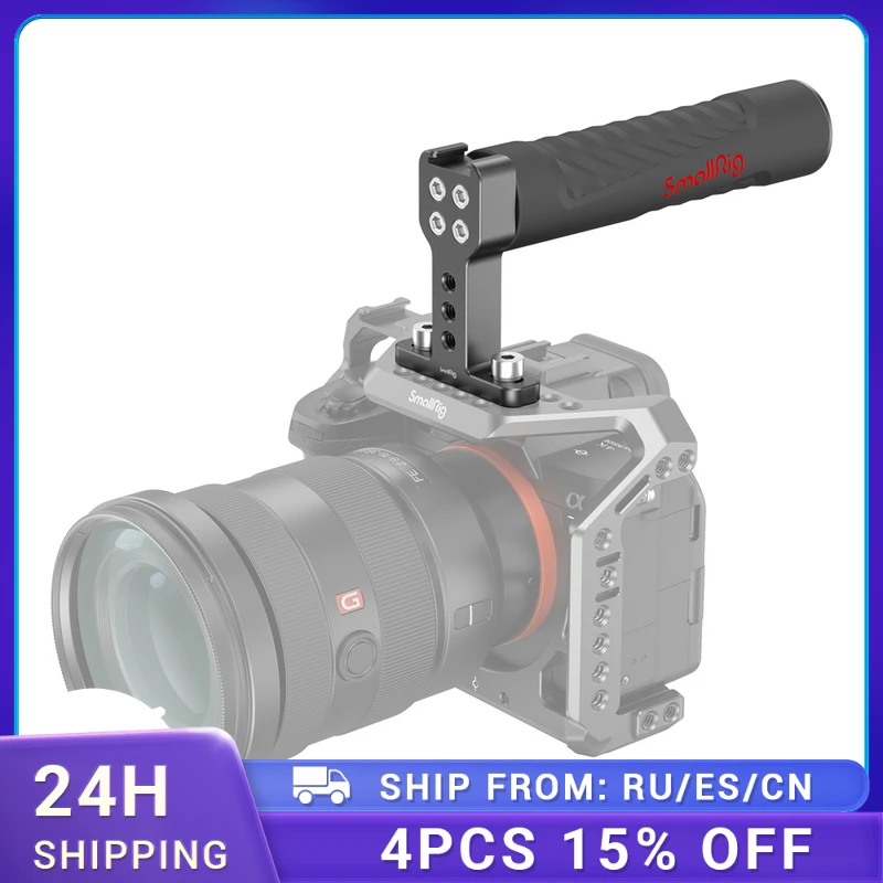 SmallRig Top Handle Grip with Cold Shoe for DSLR Quick Release Camera ...