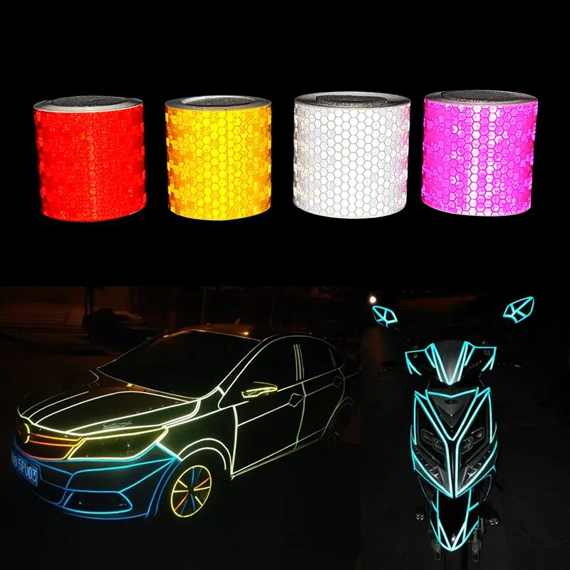 5cm-3m-Car-Reflective-Sticker-Solid-PVC-Adhesive-Reflective-Tape-High ...