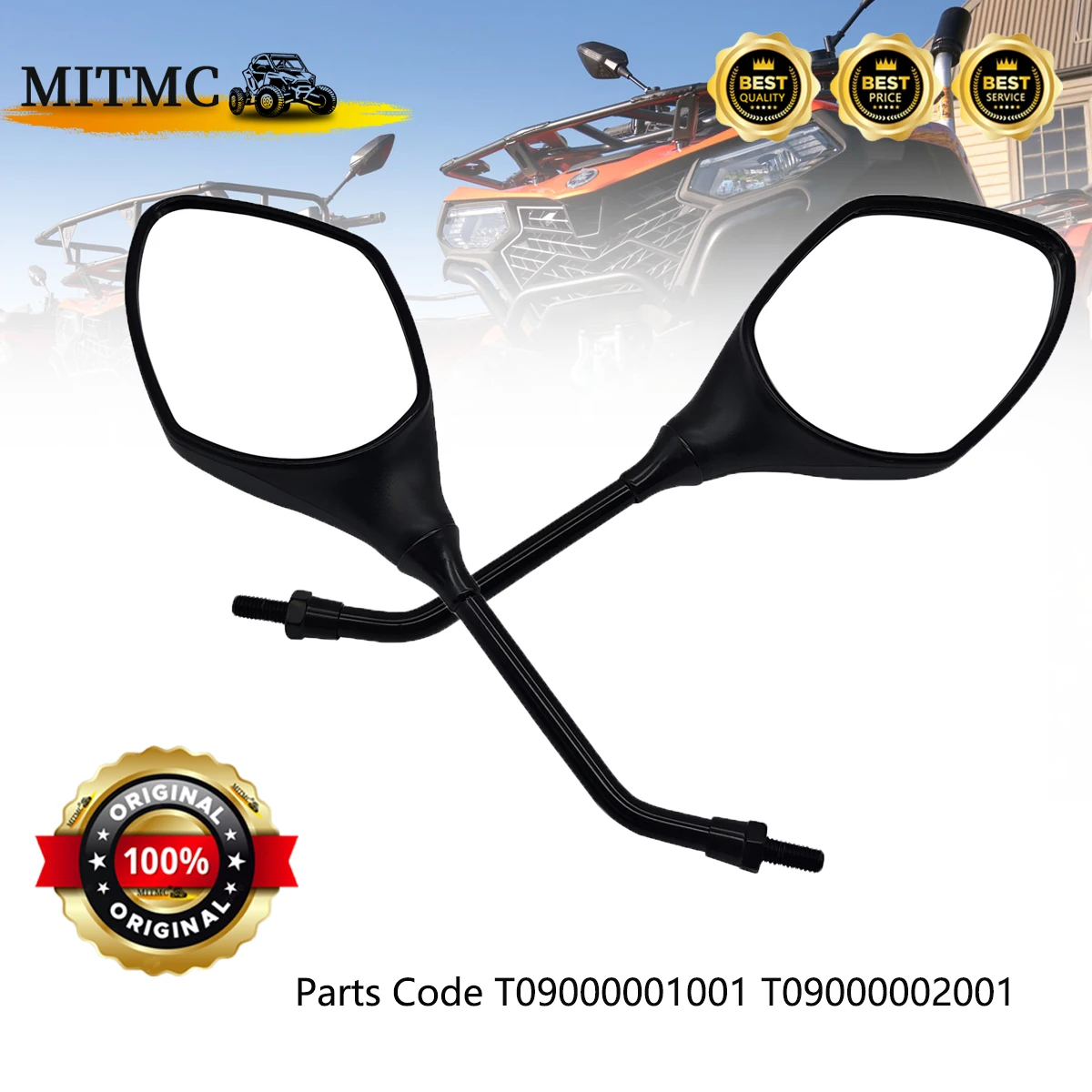 Rearview Mirror For SGW Snarler AT6 L E5 AT6 S T3b AT6 L T3b AT6 S E5 ...