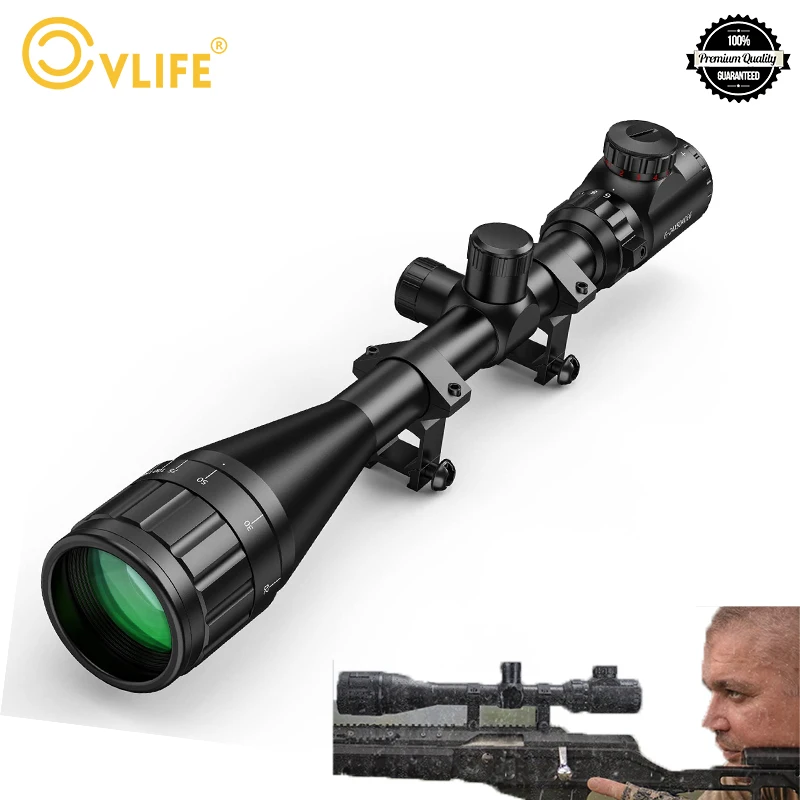 CVLIFE-6-24x50-AOE-Rifle-Scope-Green-Film-Multi-coated-Lens-Red-and ...