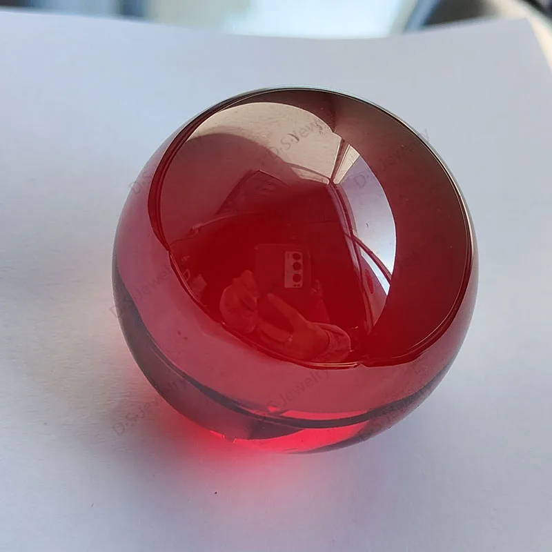 1pcs/Lot 40mm 45mm Red Color Sphere Shape/ Ball CZ Stone Cubic Zirconia ...